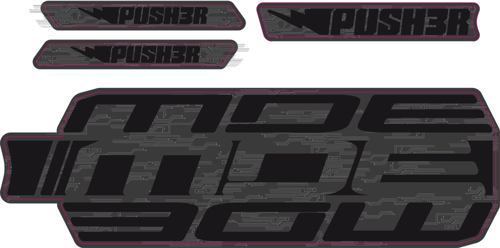 PUSH3R 500Wh decals Kit - MDE Bicycles - Handcrafted since 2001